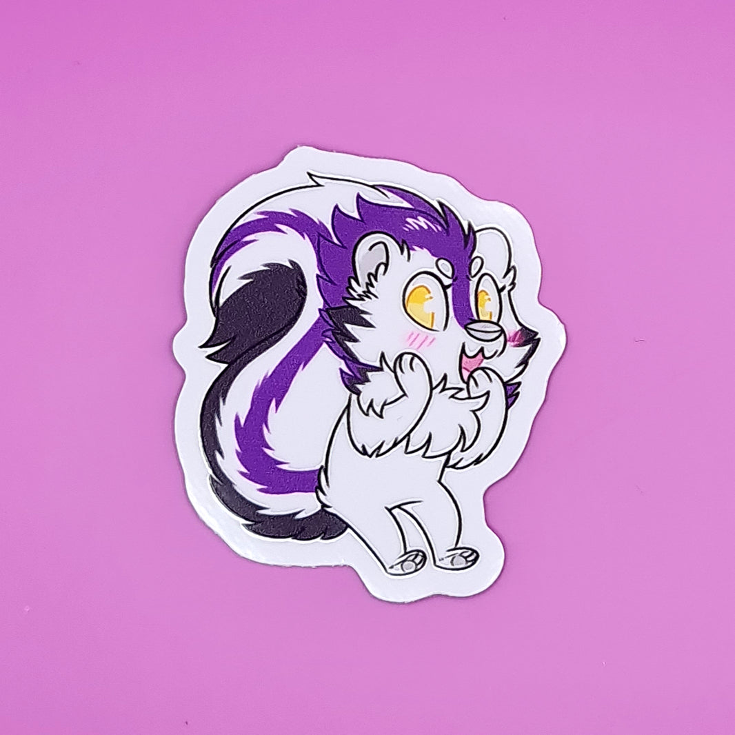 Keychains, stickers and shirts – Skunky Designs